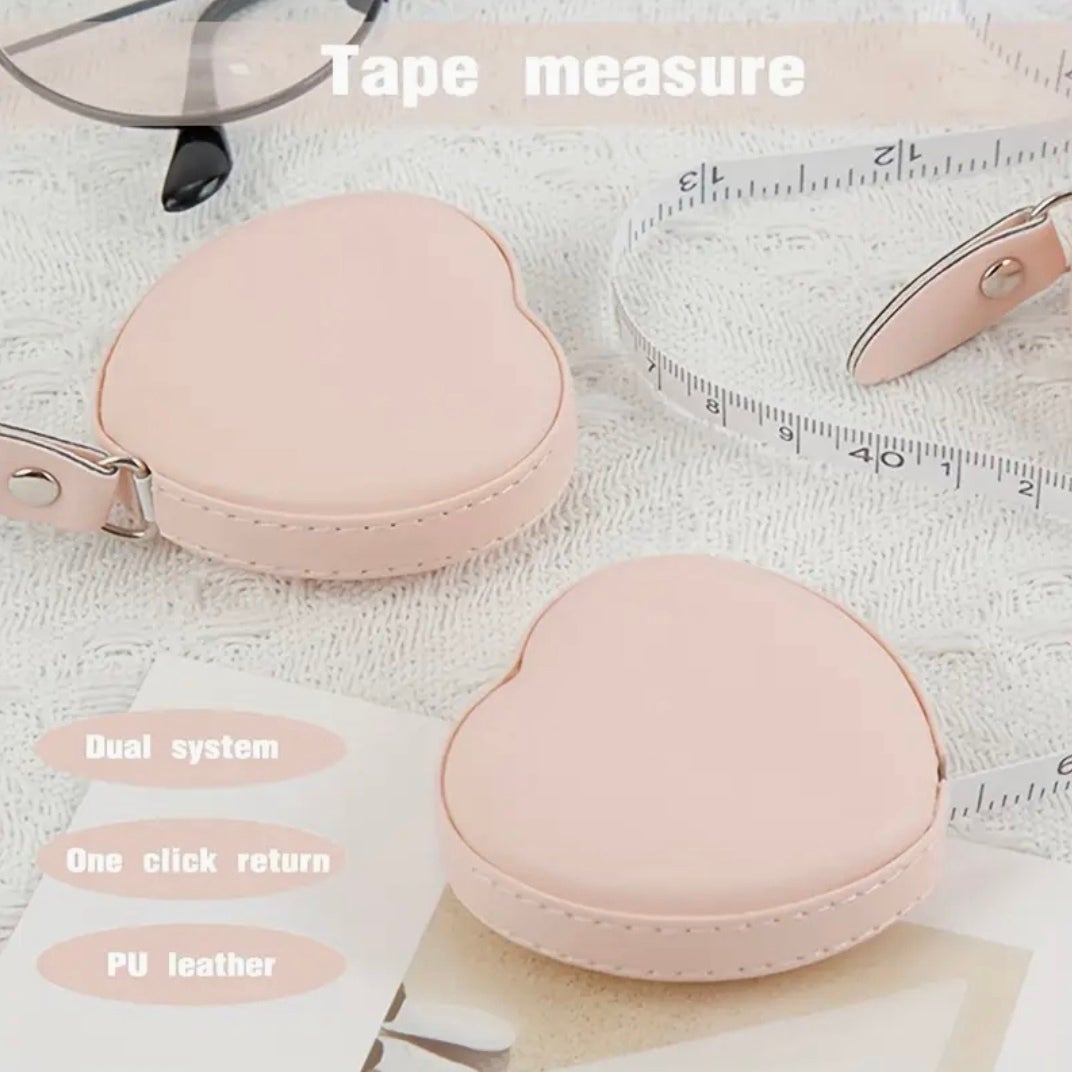 Soft Pink Heart Tape Measure | Hearts On Fiber
